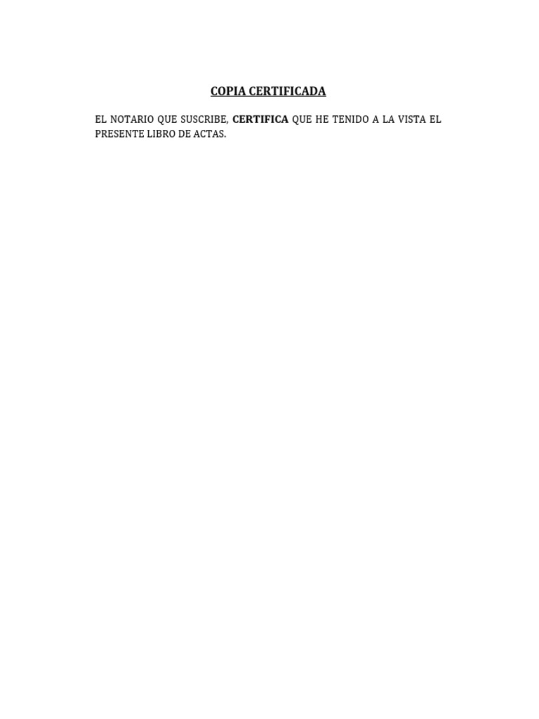 Copia Certificada Libros | PDF
