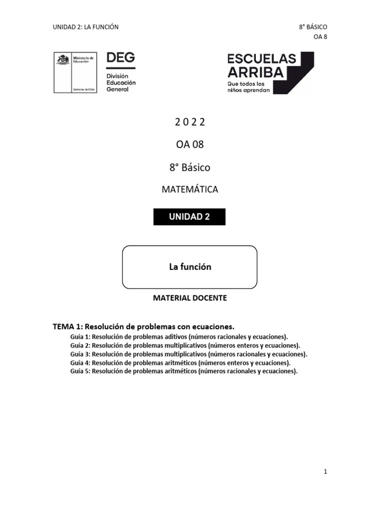 Guía Octavo Básico | PDF | Ecuaciones | Números