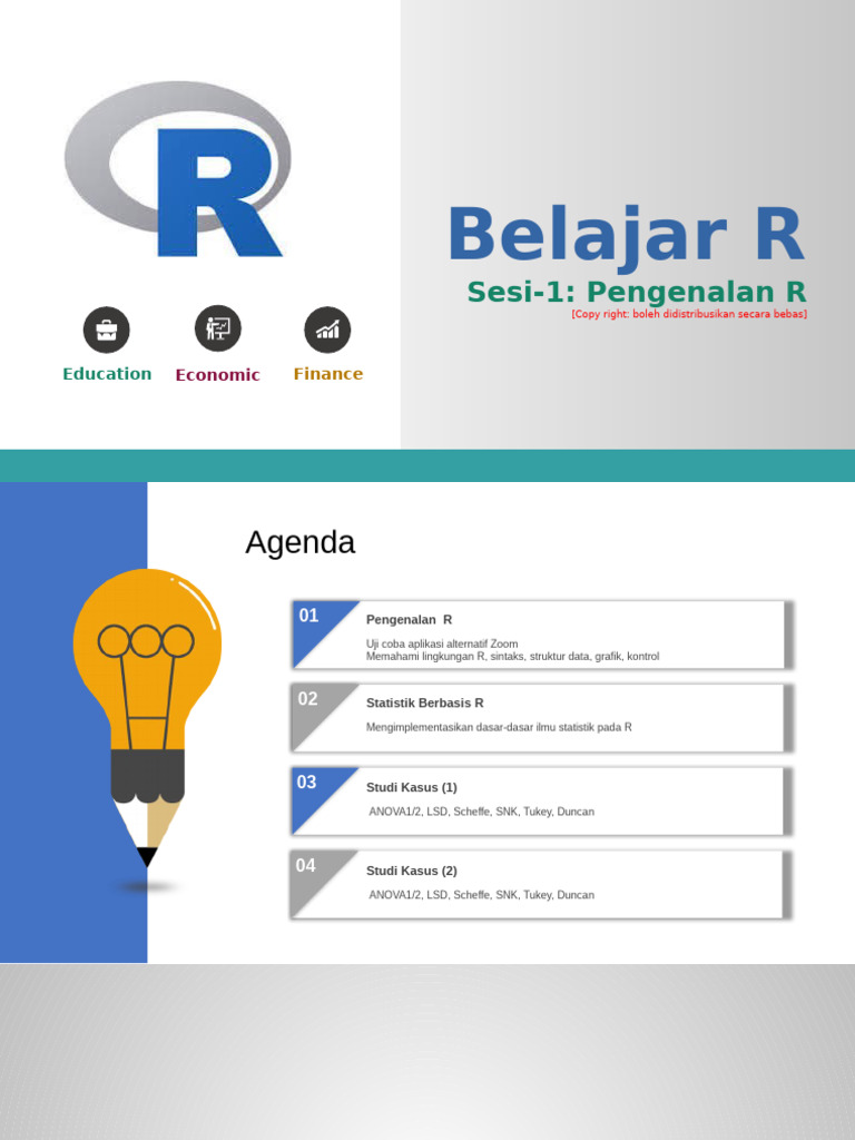 Slide Training Bahasa R Sesi 1 2 3 4 | PDF