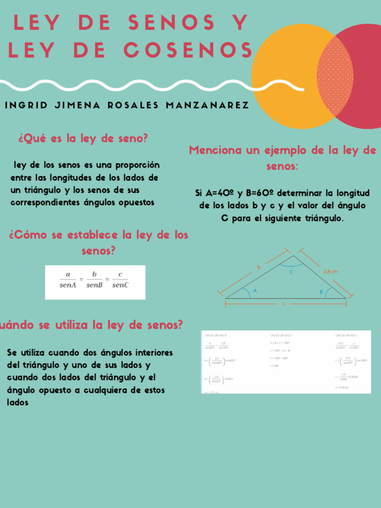 Ley de Senos y Ley de Coseno | PDF