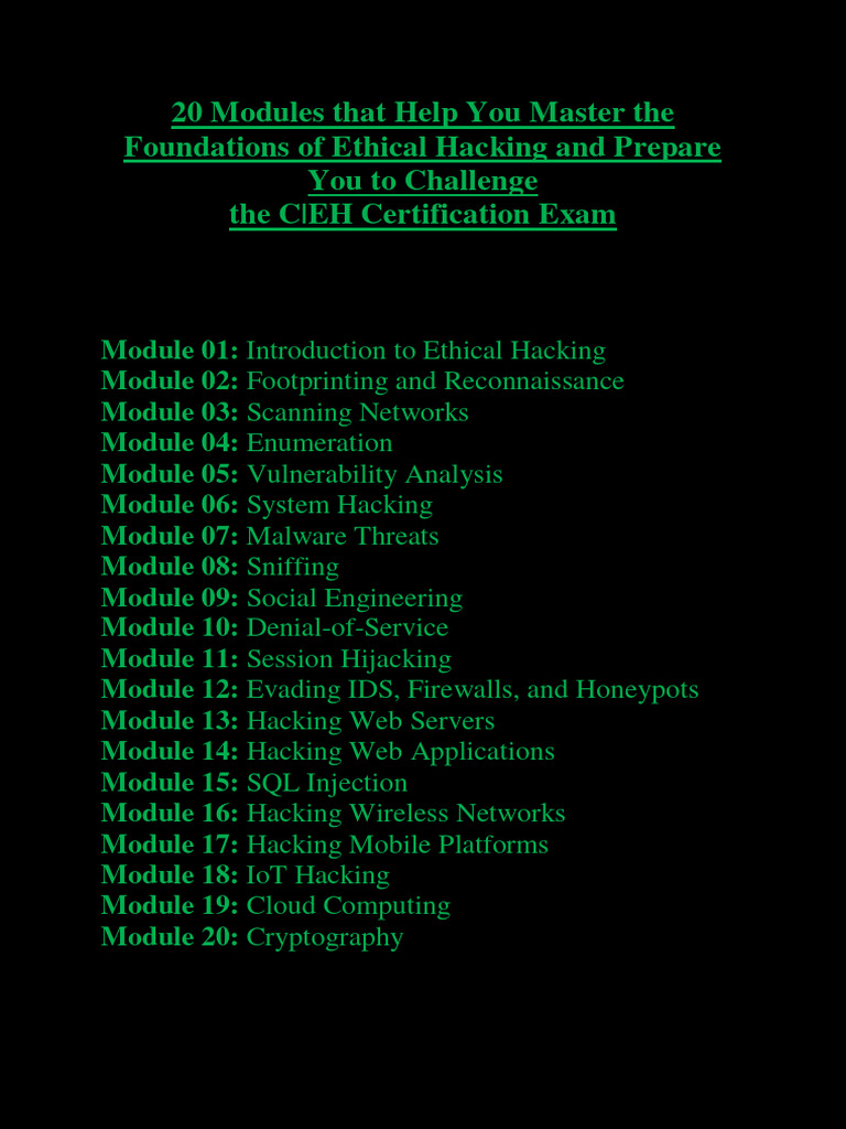 Program Module C.E.H | PDF