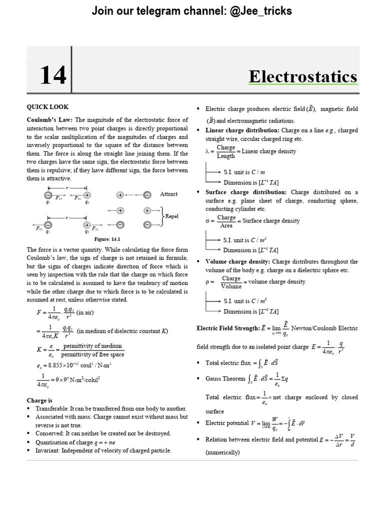 Electrostatics | PDF | Electric Charge | Force