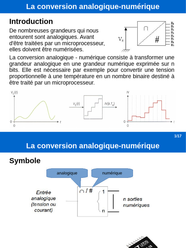 Conversion Analogique-Numérique expliquée | PDF | Convertisseur ...