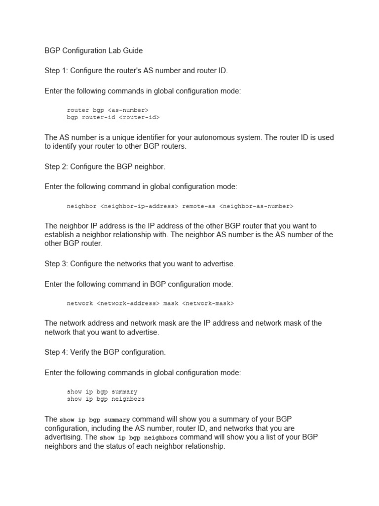 Simple BGP Configurations | PDF | Router (Computing) | Ip Address