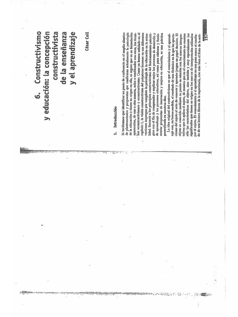 Cesar Coll, Cap 6 - Cosntructivismo y Educacion | PDF