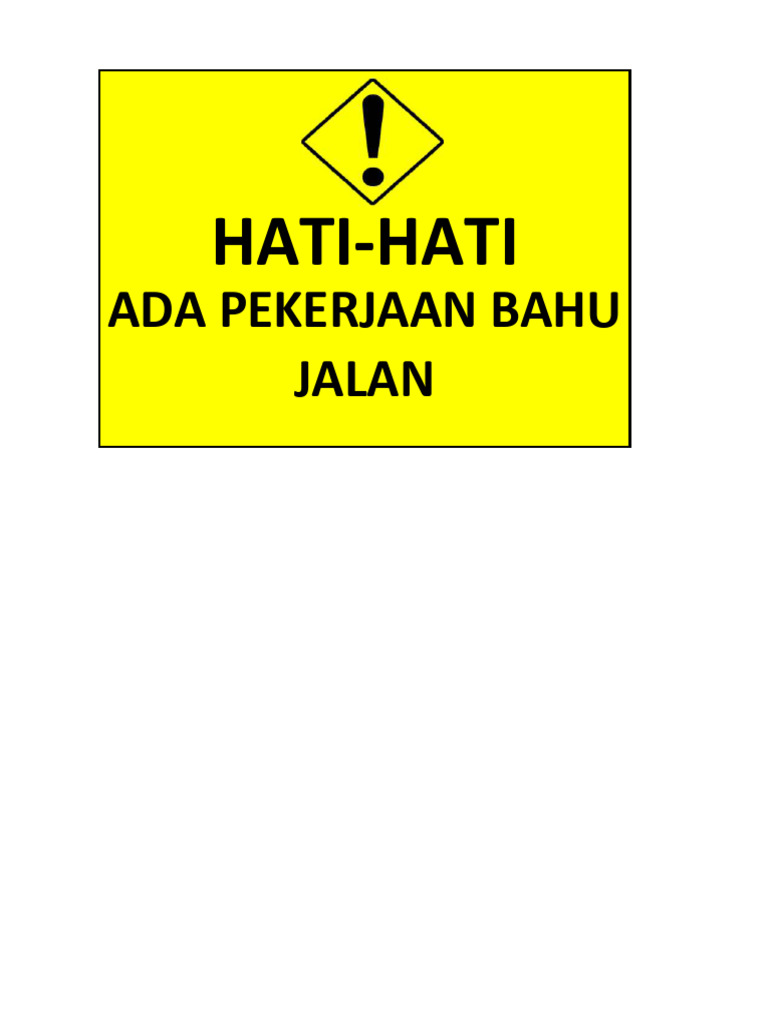 Rambu-Rambu Pekerjaan | PDF