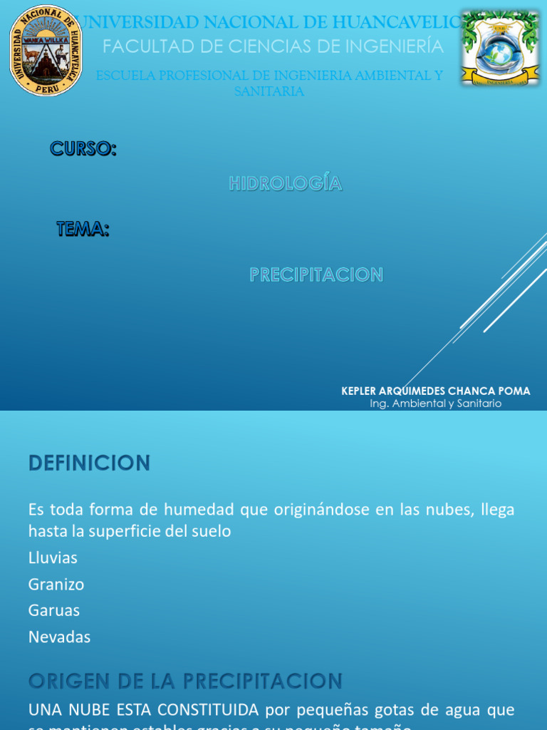 Clase 04 - Hidrologia | PDF | Precipitación | Vapor de agua Clase 04 - Hidrologia | PDF | Precipitación | Vapor de agua