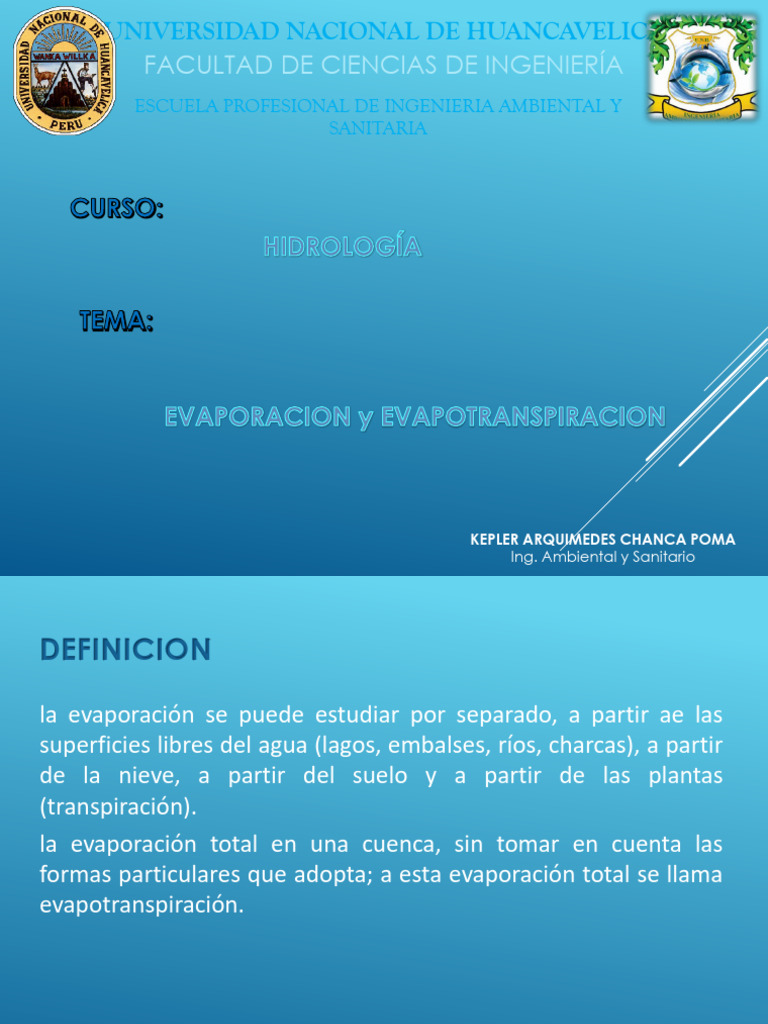 Clase 07 Hidrologia | PDF | Evaporación | Agua Clase 07 Hidrologia | PDF | Evaporación | Agua