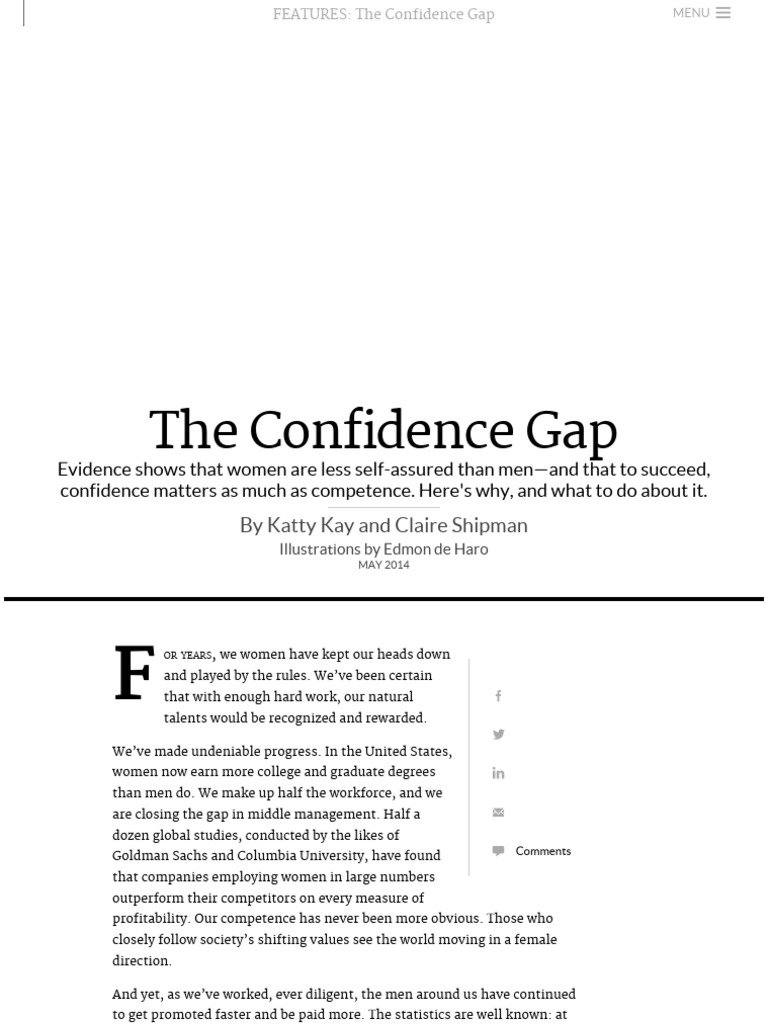 The Confidence Gap The Atlantic | PDF | Amygdala | Testosterone