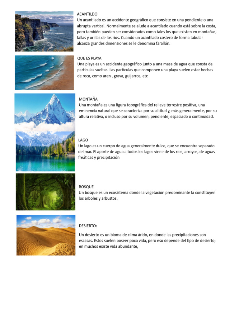 Accidentes Geograficos | PDF