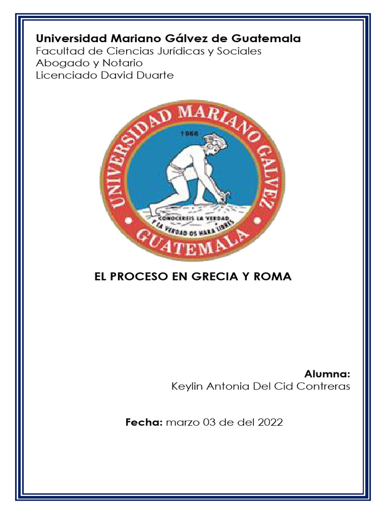 Proceso Judicial en Grecia y Roma | PDF | Judicaturas | Separación de ...