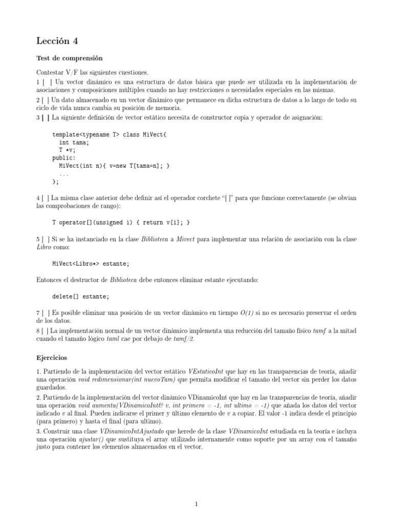 Estructuras de Datos Tema 3 | PDF
