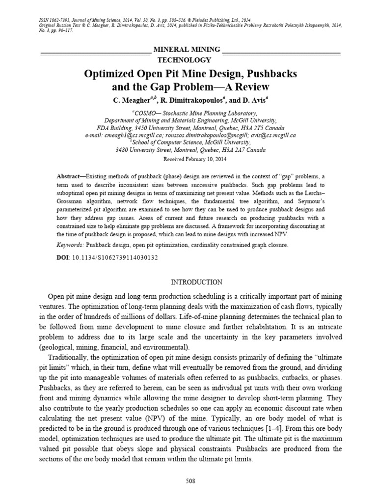 Optimized Open Pit Mine Design Pushbacks | PDF | Linear Programming | Mathematical Optimization