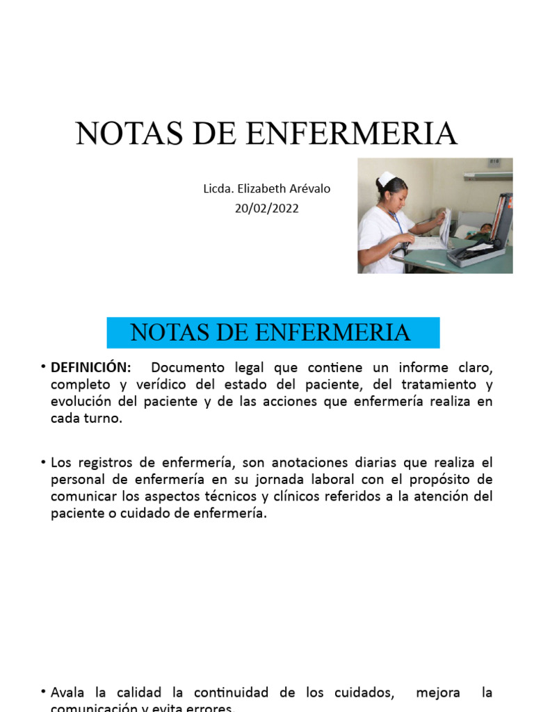 Notas de Enfermeria | PDF | Enfermería | Ciencias de la Salud