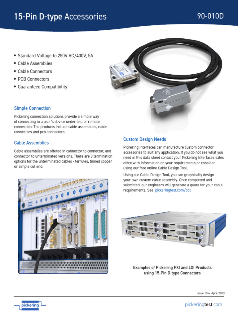 15-Pin D-Type Accessories | PDF | Electrical Connector | Printed ...
