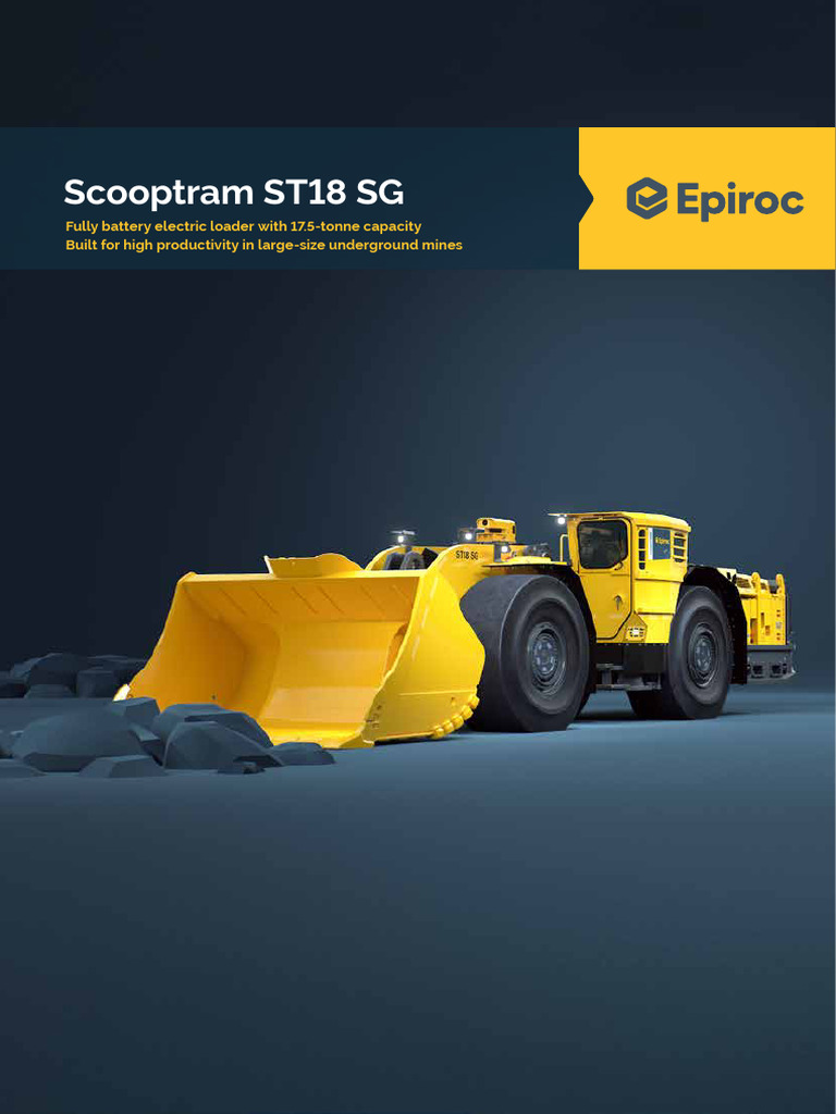 9869 0205 01 Scooptram ST18 SG Technical Specification - Low Res | PDF | Truck | Battery Charger