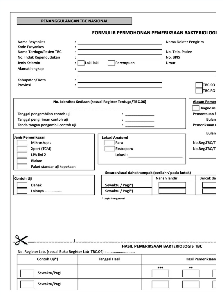 Formulir Permohonan TBC 05 | PDF