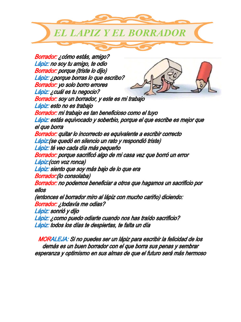 El Lapiz y El Borrador | PDF