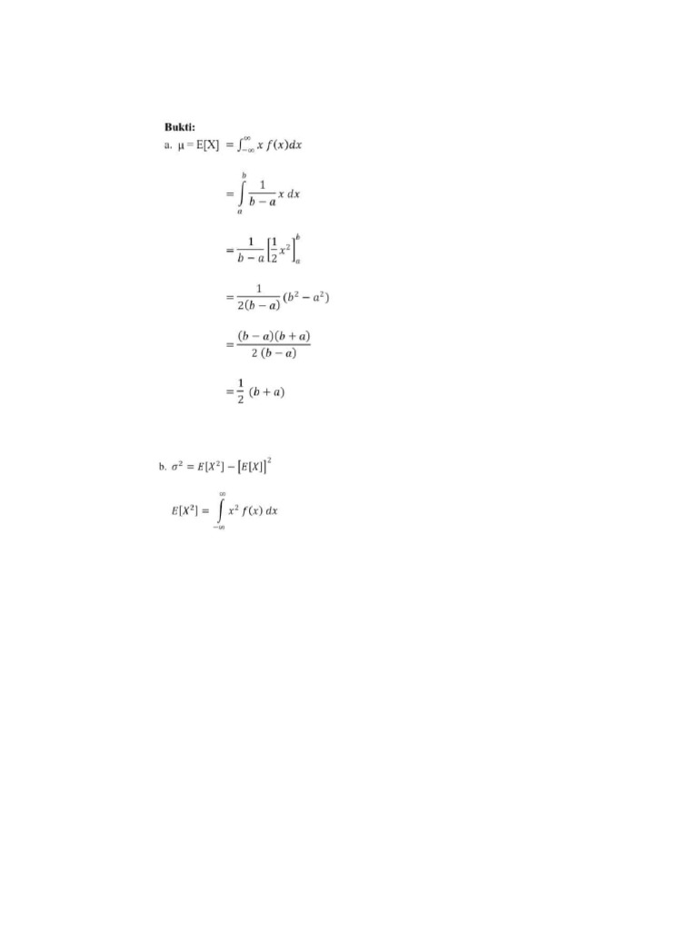 Contoh Parameter Distribusi Uniform | PDF