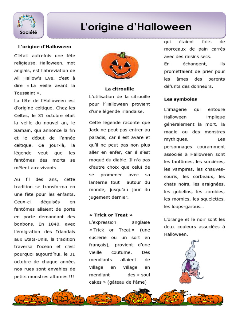 Découverte des Origines d'Halloween | PDF | Halloween | Folklore