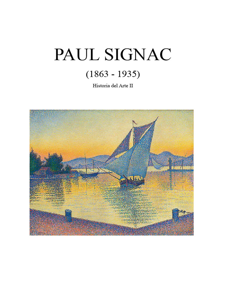 Signac 1859 - Post Impresionismo | PDF | Pinturas | Impresionismo
