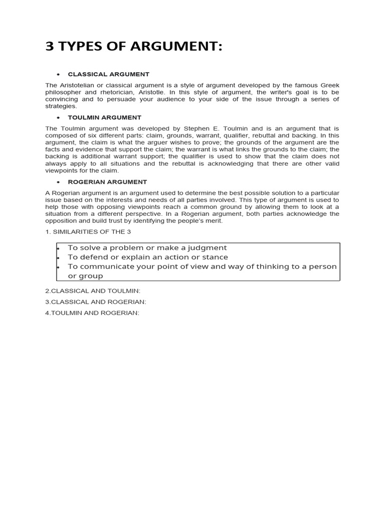3 Types of Argument | PDF