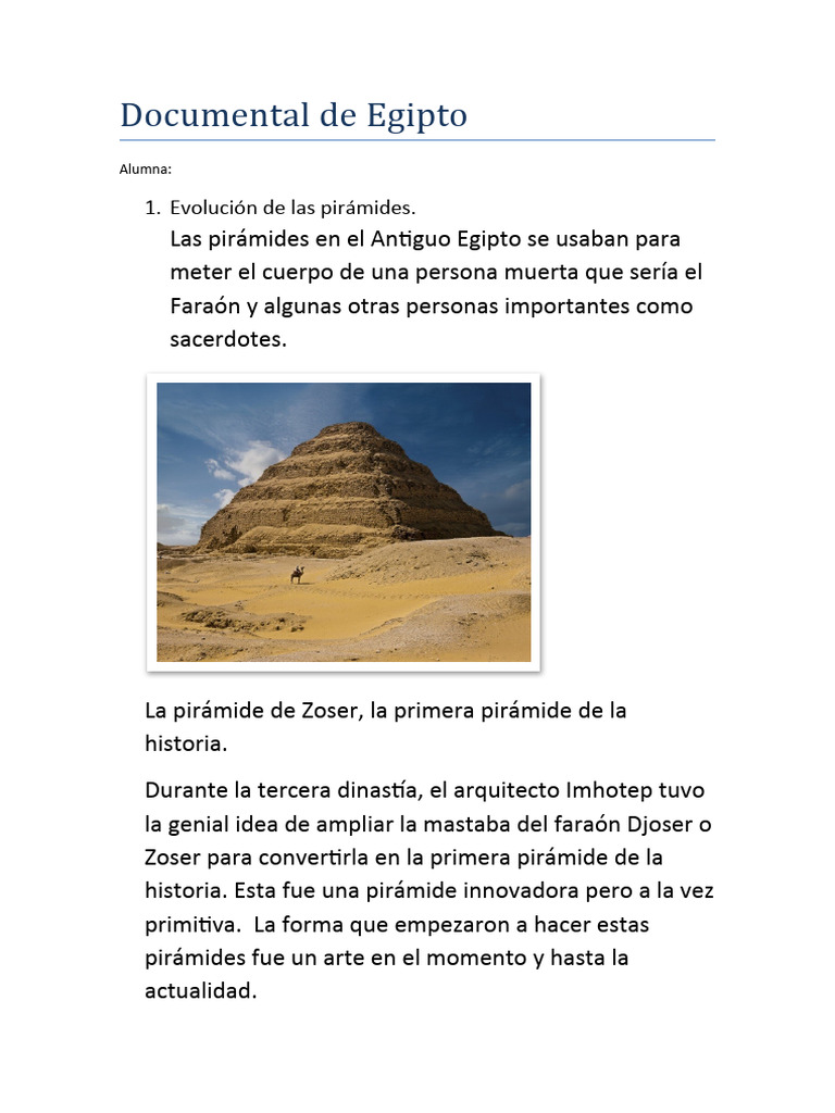Documental de Egipto | PDF | Pirámide | Pirámides egipcias