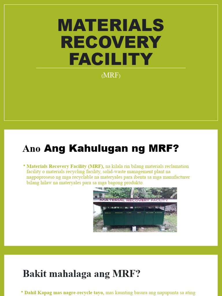 Materials Recovery Facility | PDF