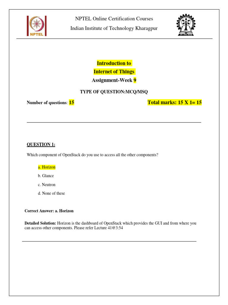 Assignment W9 | PDF | Cloud Computing | Open Stack
