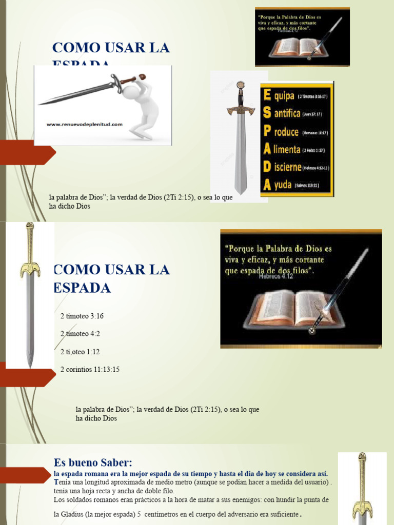 Como Manejar La Espada (BIBLIA) | PDF | Espada | Biblia