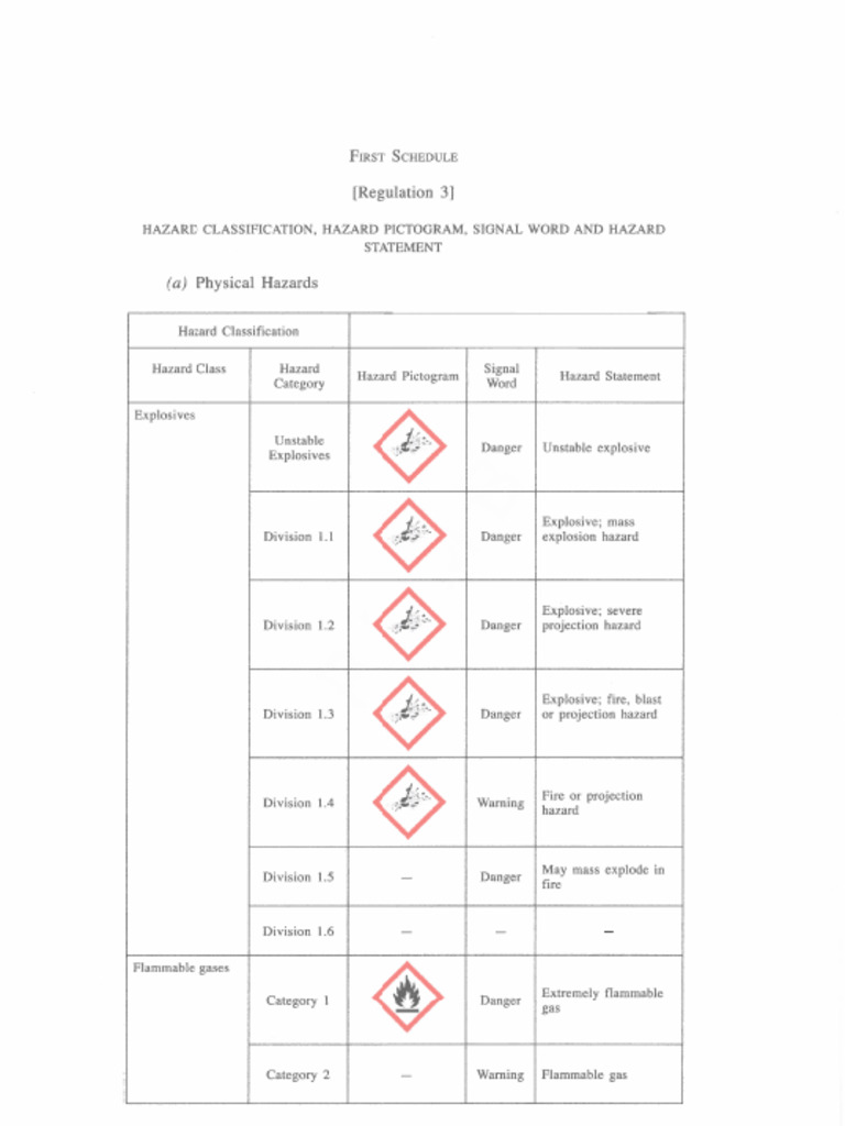 First Schedule - Pictogram | PDF