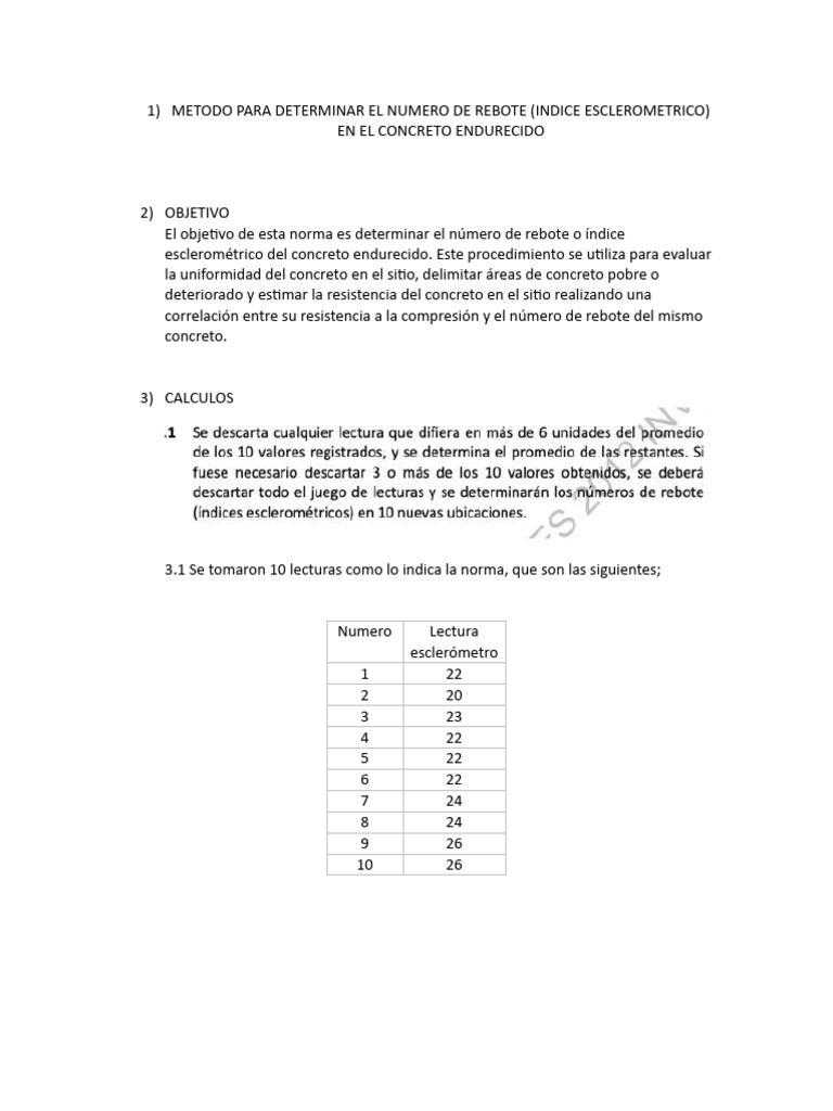 Esclerometria Inv e 413-13 | PDF | Hormigón | Materiales Esclerometria Inv e 413-13 | PDF | Hormigón | Materiales