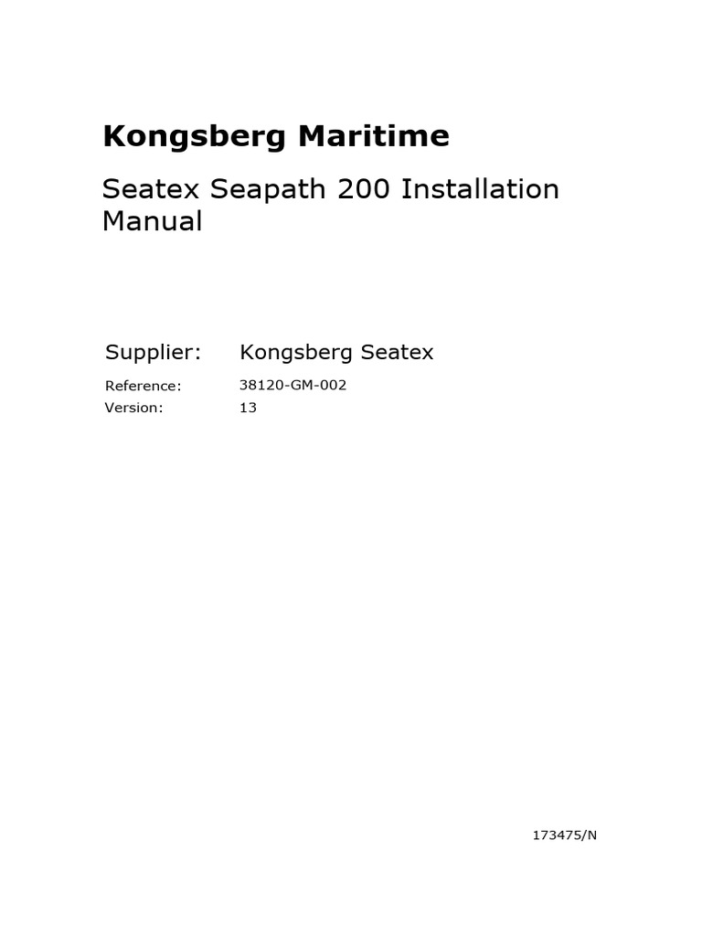 7 Seapath 200 Installation Manual 173475N | PDF | Rotation | Global ...