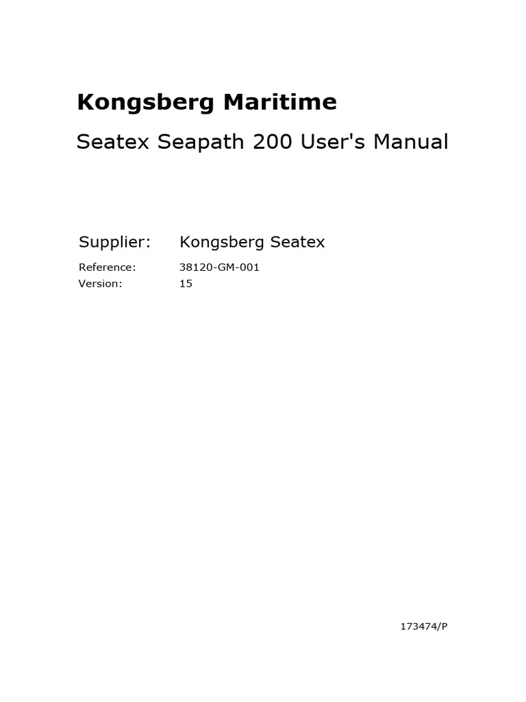 7 Seapath 200 User Manual 173474P | PDF | Global Positioning System ...
