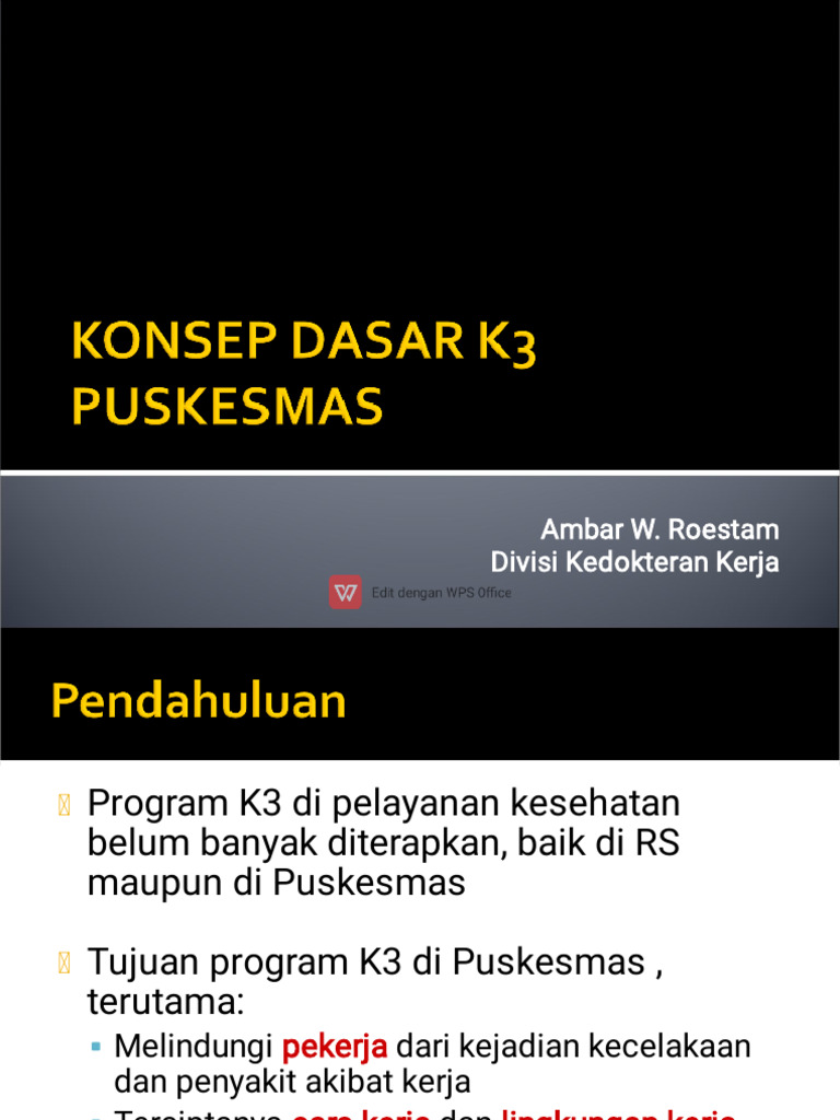 Contoh Penerapan Konsep K3 Di Puskesmas 2015 | PDF