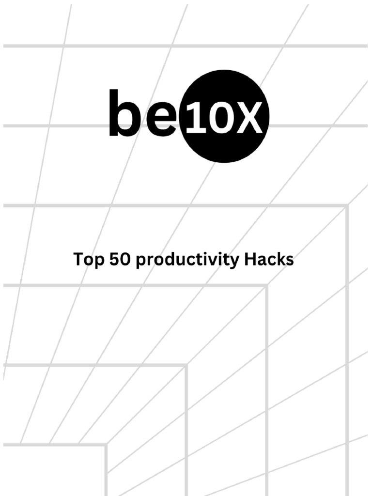 Top 50 Productivity Hacks Pdf Goal Time Management