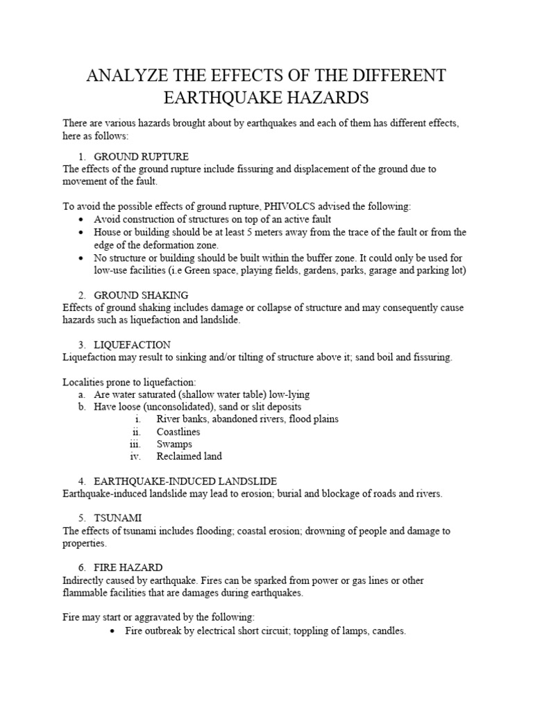 DRR-Reporting Earthquake | PDF | Earthquakes | Hazards