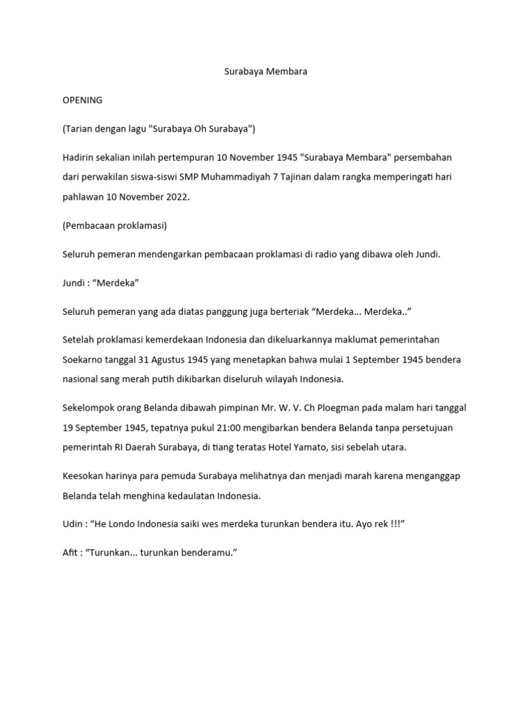 Operet Surabaya Membara | PDF