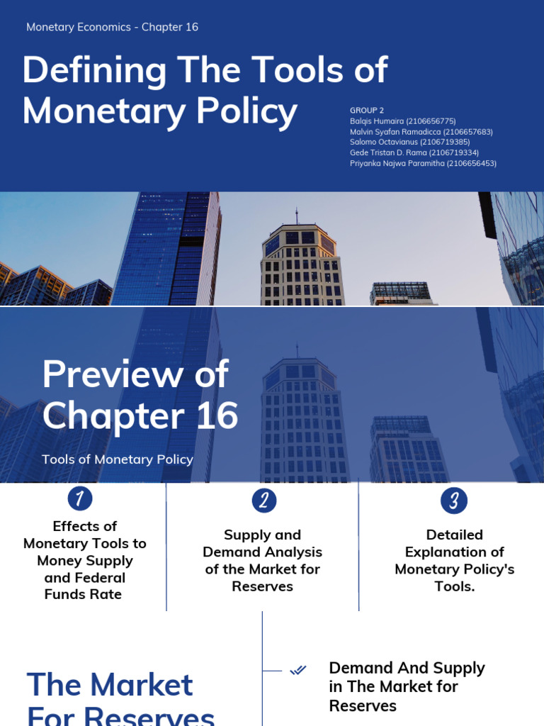 Monetary Economics CH 16 - Group 2 | PDF | Federal Reserve | Central Banks