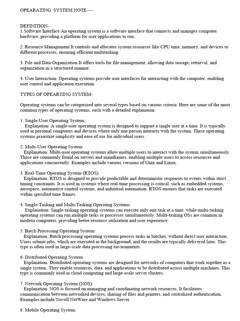Operating System Unit One Misiing | PDF | Operating System | Process ... Operating System Unit One Misiing | PDF | Operating System | Process ...
