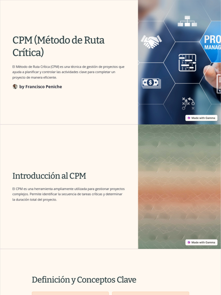 CPM Metodo de Ruta Critica | PDF | Gestión de proyectos | Ingeniería de ...