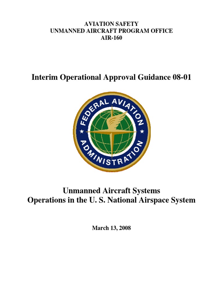 UAS Operations Approval Guidance 08-01 | PDF | Visual Flight Rules ...