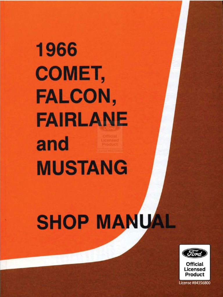1966 Comet Falcon Fairlane Mustang Manual 001-150 | PDF | Brake ...