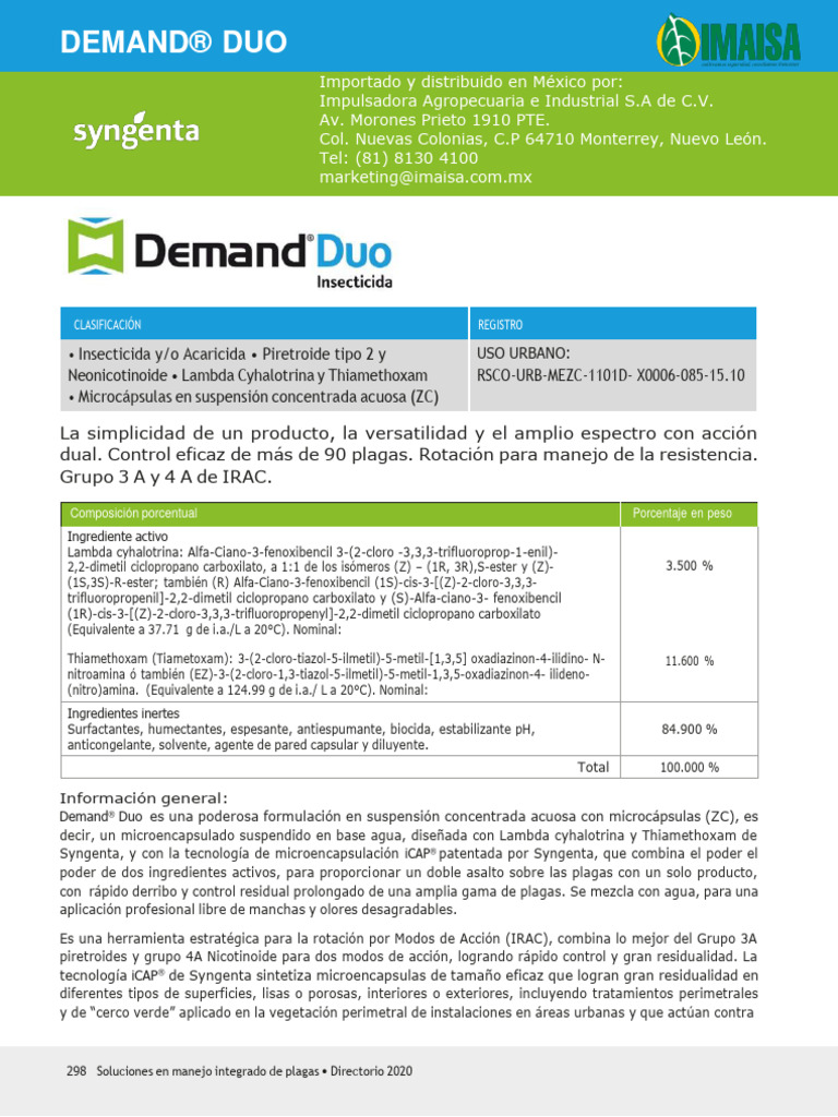 FT Demand-Duo | PDF | Alimentos | Agua