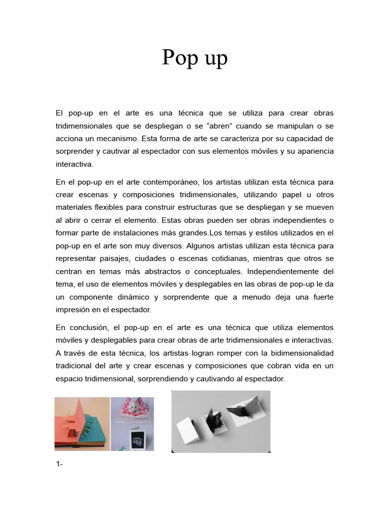 Pop Up | PDF