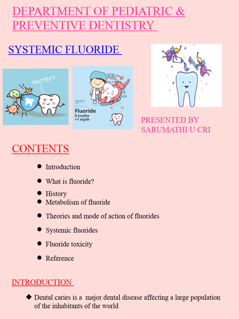 Systemic Fluorides | PDF | Fluoride | Tooth Enamel
