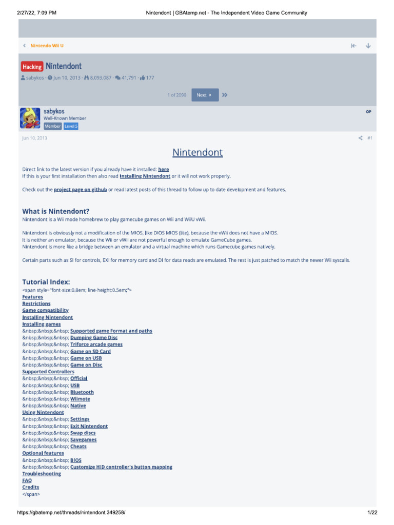 Nintendont Instructions | PDF