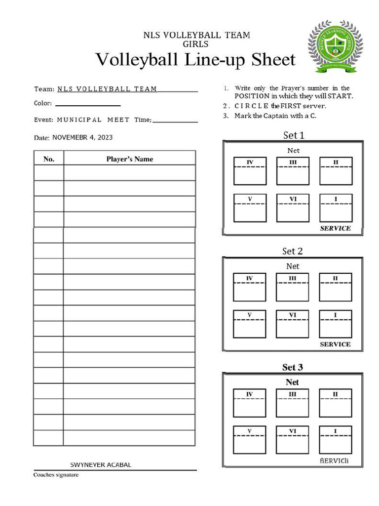 NLS Volleball Team | PDF