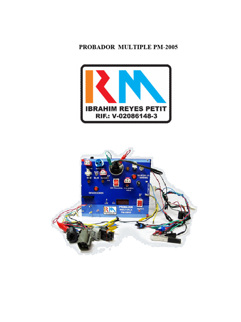 MANUAL Actualizado PROBADOR MULTIPLE PM-2005 ACTUALIZADO 2016 | PDF ...