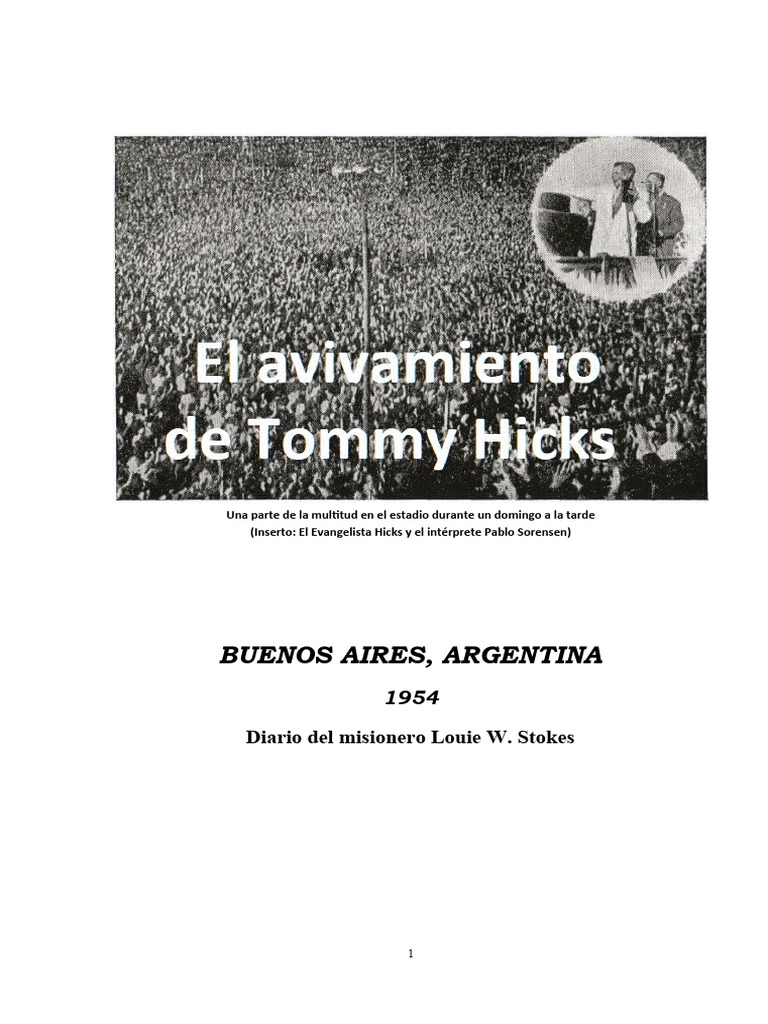Historia Del Avivamiento de Tommy Hicks - Louie Stokes | PDF | Oración ...